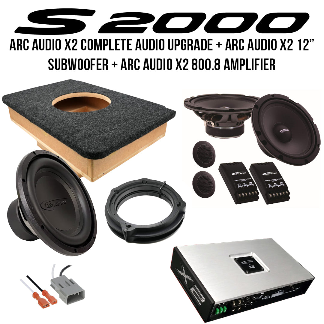 Level 1 Honda S2000 ARC AUDIO X2 COMPLETE AUDIO UPGRADE + Arc Audio X2 ...